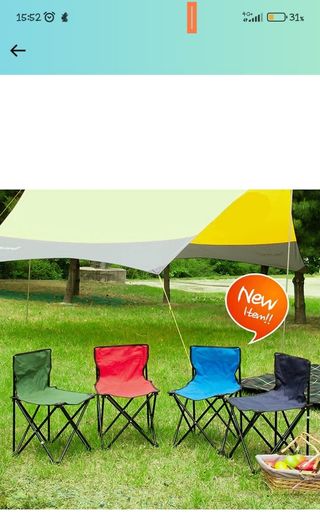 Set 2 Sedie Poltroncine Pieghevole in Alluminio