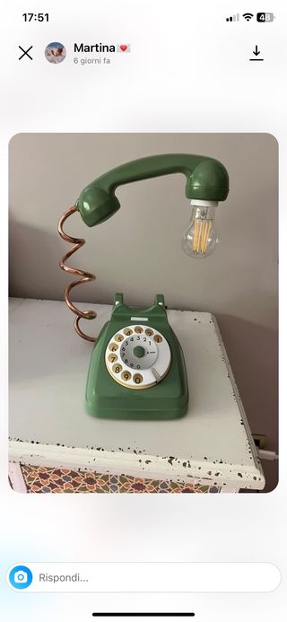 lampada telefono retró