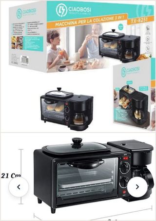 Máquina de desayuno 3 en 1 para el hogar, horno el