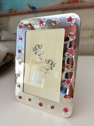 Cornice per foto placcata d'argento