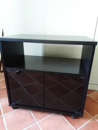 Mobile con ante e rotelle nero