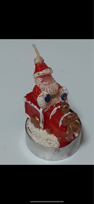 Candela babbo natale nuova vintage