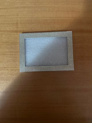 porta foto con strass argento