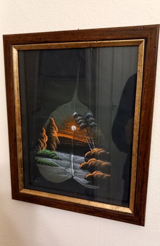 Quadretti con dipinti su foglia di Pipal
