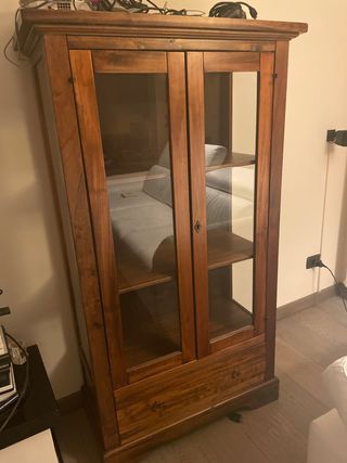 mobile vetrina doppia anta in legno