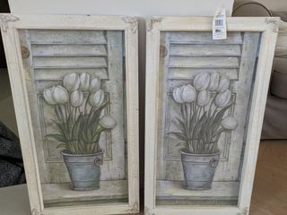 Coppia quadri Shabby