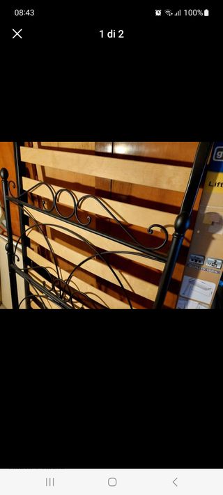 Letto singolo ferro battuto