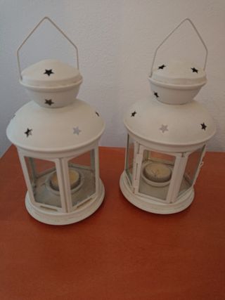 Coppia Lanterne colore bianco