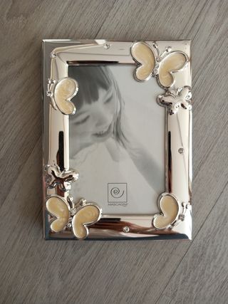 Portafoto farfalle in Silver