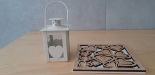 Lotto sottopentola portacandela cuori