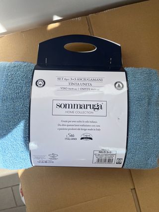 asciugamani della sommarunga 3+3 cotone puro
