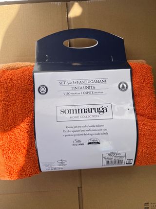 asciugamano della sommarunga set 3+3 cotone puro