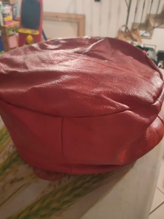 Pouf in vera pelle (solo guscio)