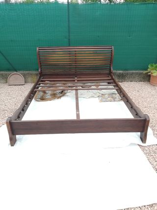Letto legno esotico con rete