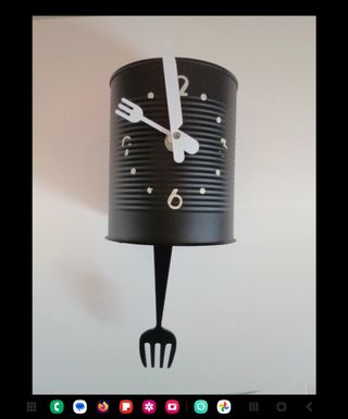 Orologio barattolo, pendolo da muro nero a batteri