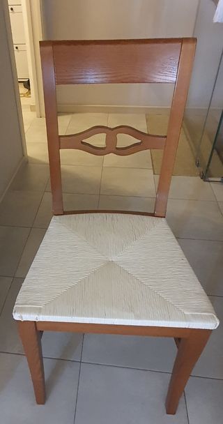 sedia Scavolini legno massello marrone. Nuova