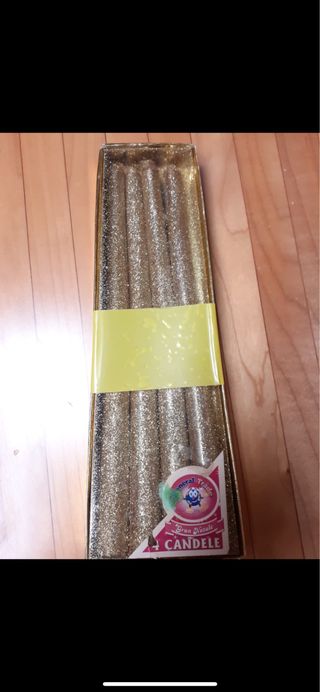 Candele con brillantini nuove