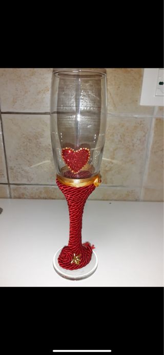 Bicchiere calice cuore nuovo