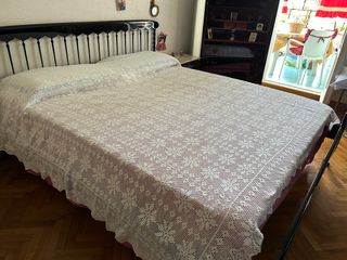 Coperta uncinetto matrimoniale filo di scozia