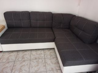 Divano letto con penisola contenitore