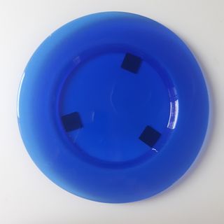 Piatto vetro blu cm 32