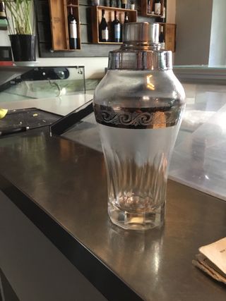 Shaker in vetro vintage base ottagonale linea AR