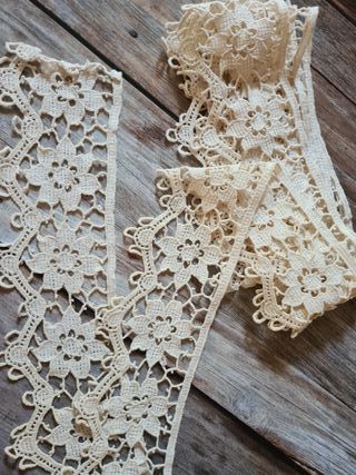 Bordo in pizzo macrame vintage
