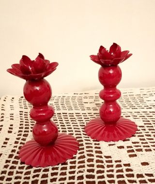 Coppia portacandela Rosso #pretty