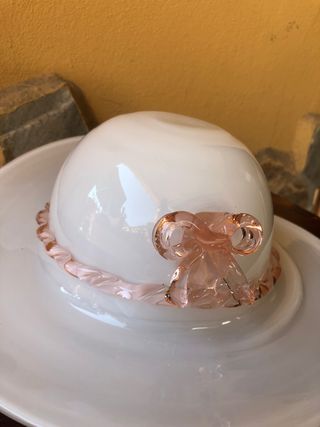 Cappello in vetro di Murano con riccioli decorativ