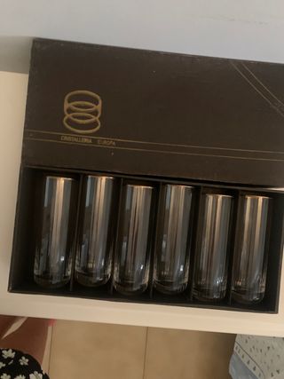 6 bicchieri di cristallo superiore vintage