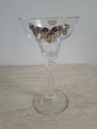 Portacandele in vetro. Bohemia