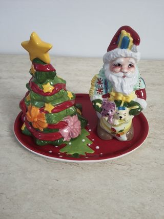 Set 3 pezzi sale e pepe con vassoio