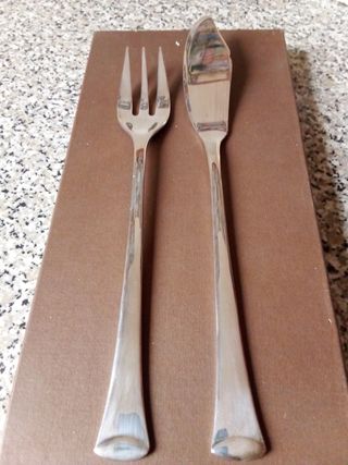 Posate da portata silver plaited