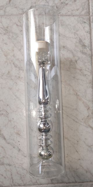 Candelabro in vetro porta candela