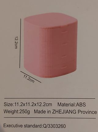 Portagioie rosa con specchietto