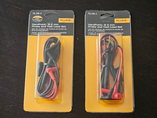 2x FLUKE TL75-1 Coppia di puntali 2mm. Nuovi.