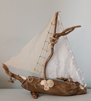 Veliero in legno di mare