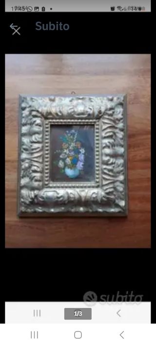 Quadro  con dipinto e firma