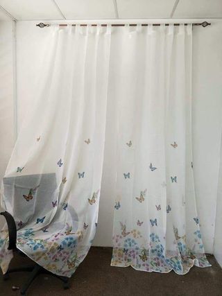 Tendone farfalla la coppia  140x280cm  8anelli.40€