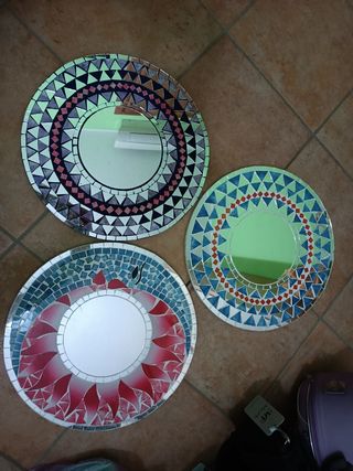 lotto 3 specchi Etnici  40cm