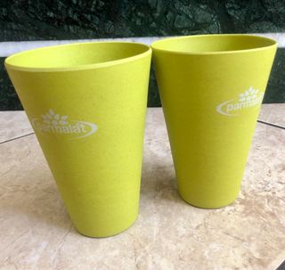 Coppia Bicchieri in bambu Parmalat