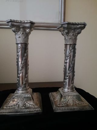 2 candelieri lamina argento