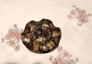 Portacandele fiore nero-oro