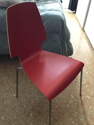 4 sedie Ikea rosse Vilmar