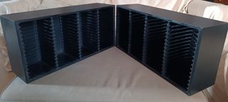 Coppia porta CD nero da appoggio o da appenderpare