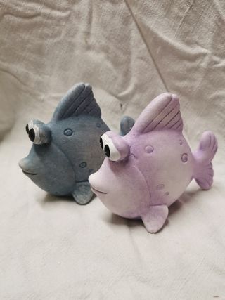 Coppia pesciolini ceramica