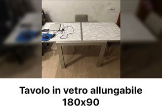 tavolo allungabile vetro