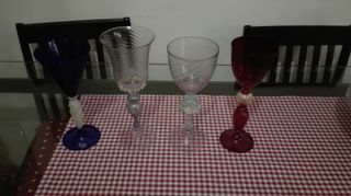 set 4 bicchieri vetro di murano