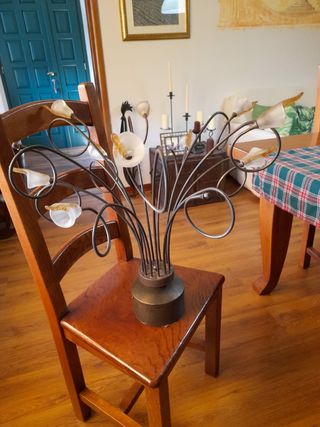 Lampadario in ferro battuto