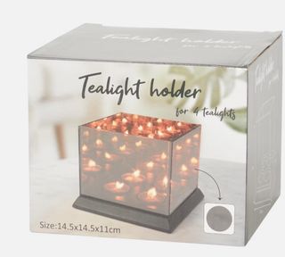 Porta candele specchiato